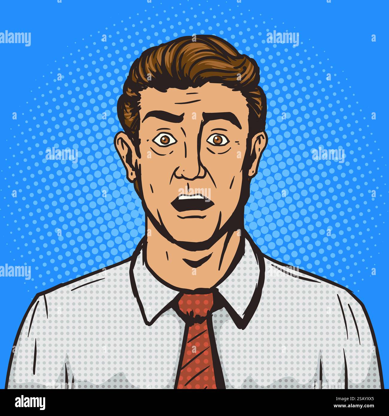 Surprised man pop art style vector illustration Stock Vector Image ...