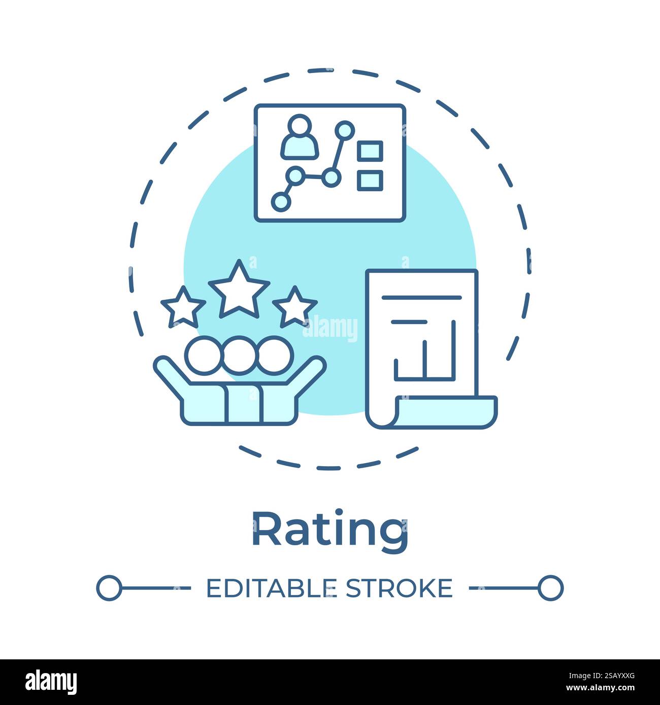 Rating soft blue concept icon Stock Vector Image & Art - Alamy