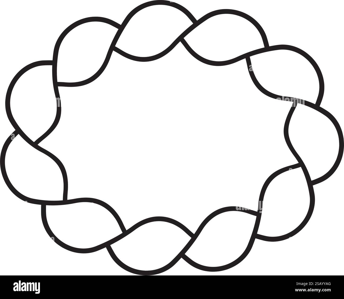 Oval border basic shapes monogram frame Oval border basic shapes monogram frame Stock Vector ...