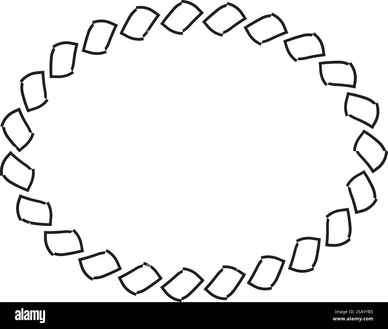 Oval border basic shapes monogram frame Oval border basic shapes ...