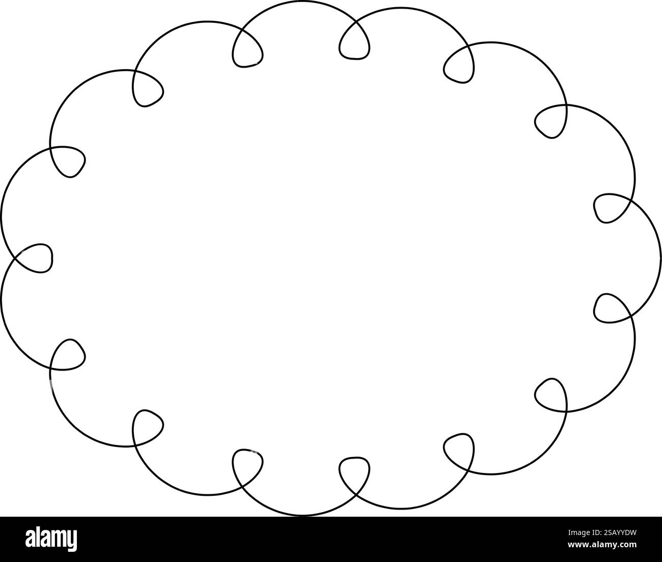 Oval border basic shapes monogram frame Oval border basic shapes ...