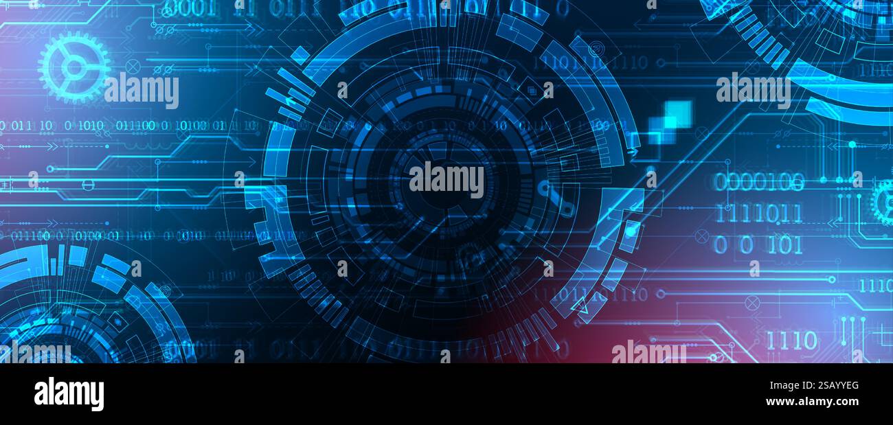 Abstract background. Scientific and technological concept with the use ...