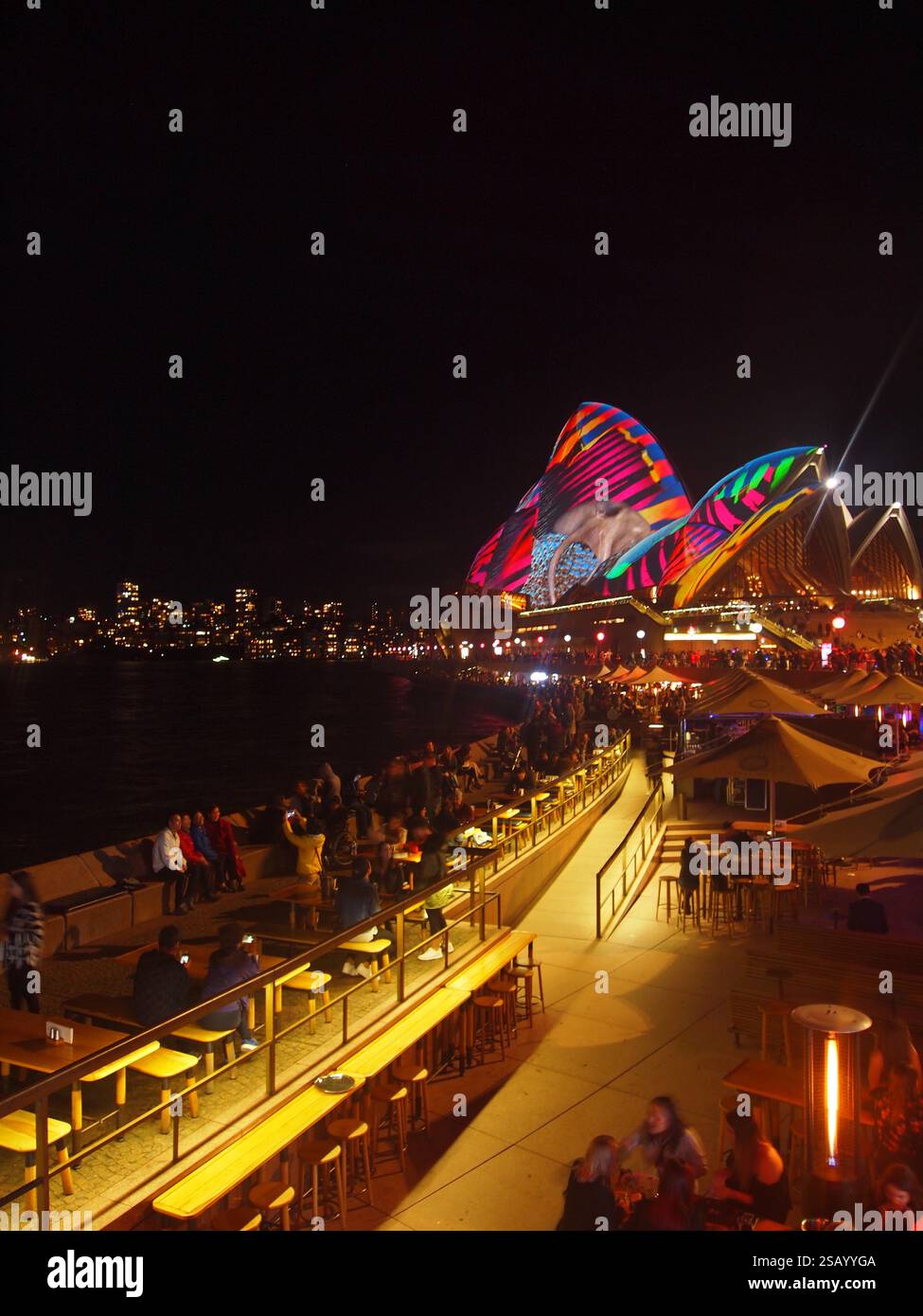 Projection mapping Opera House in Sydney Stock Photo - Alamy