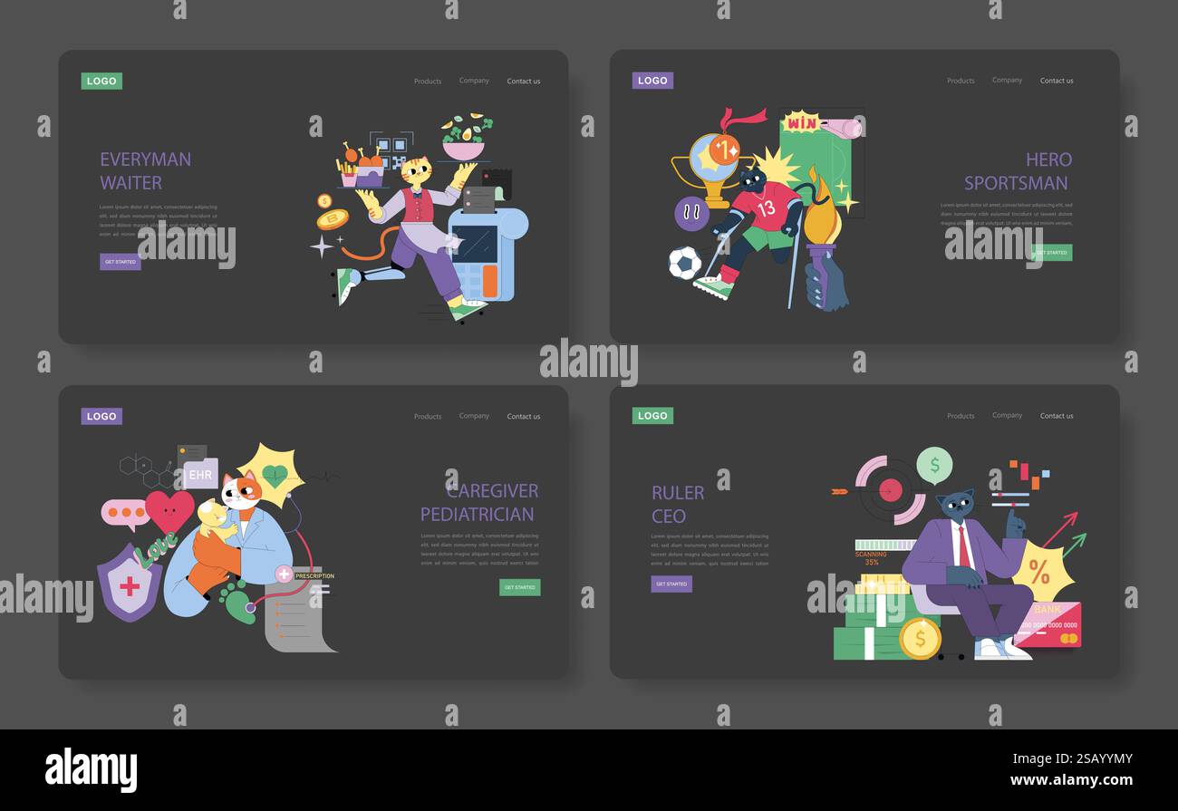 12 Archetypes concept. Representation of various archetypes through ...