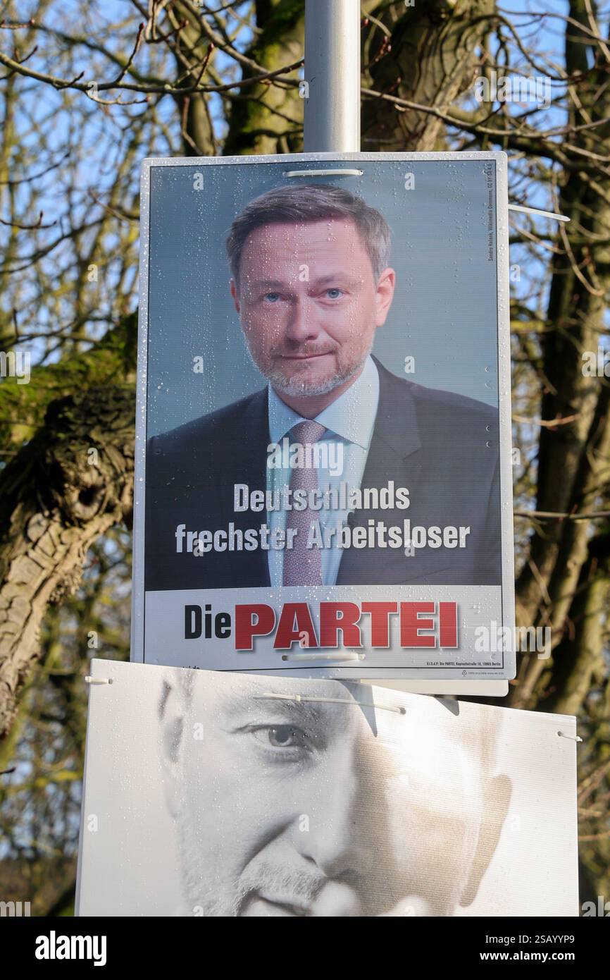 Bundestagswahlkampf 2025 / Wahlplakate der Partei die Partei ...