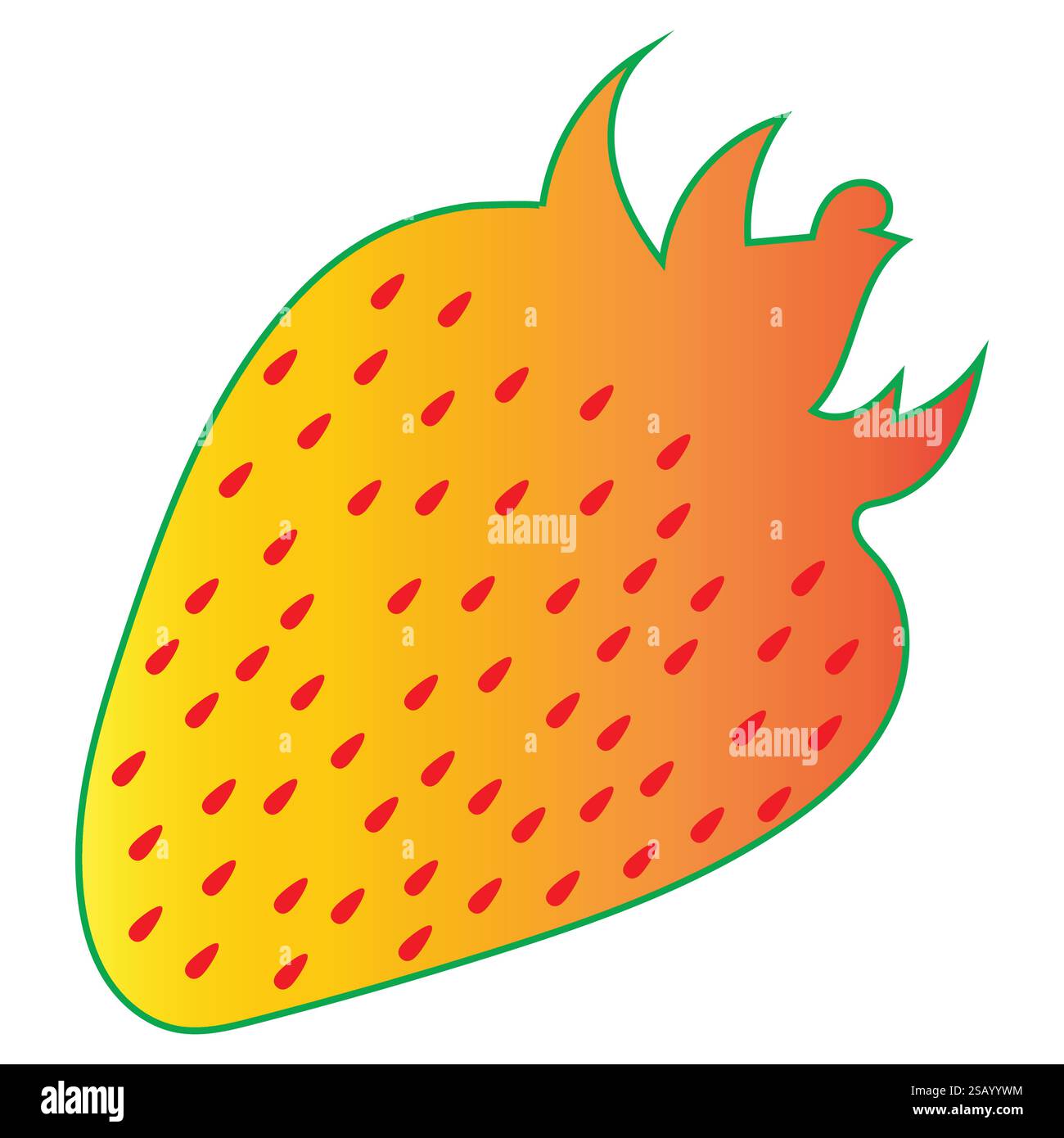 Modern Stylized Strawberry in Orange Hue Stock Vector Image & Art - Alamy
