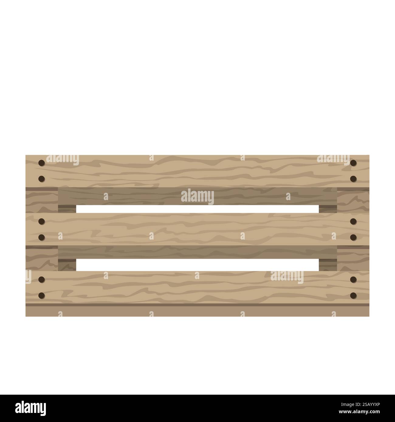 Empty wooden box container cartoon illustration Stock Vector Image ...