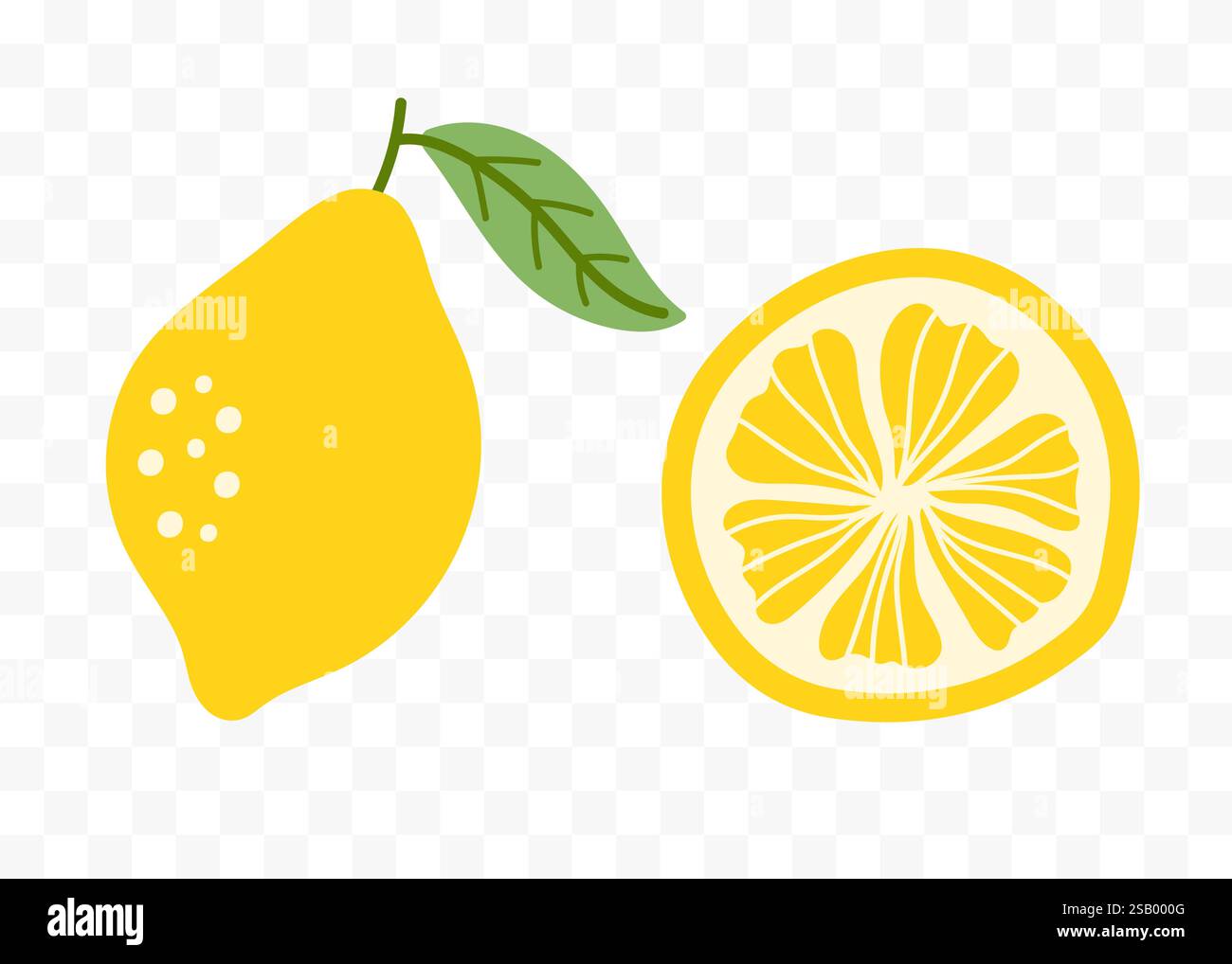 Lemon citrus tropical fruit abstract vector set Stock Vector Image ...