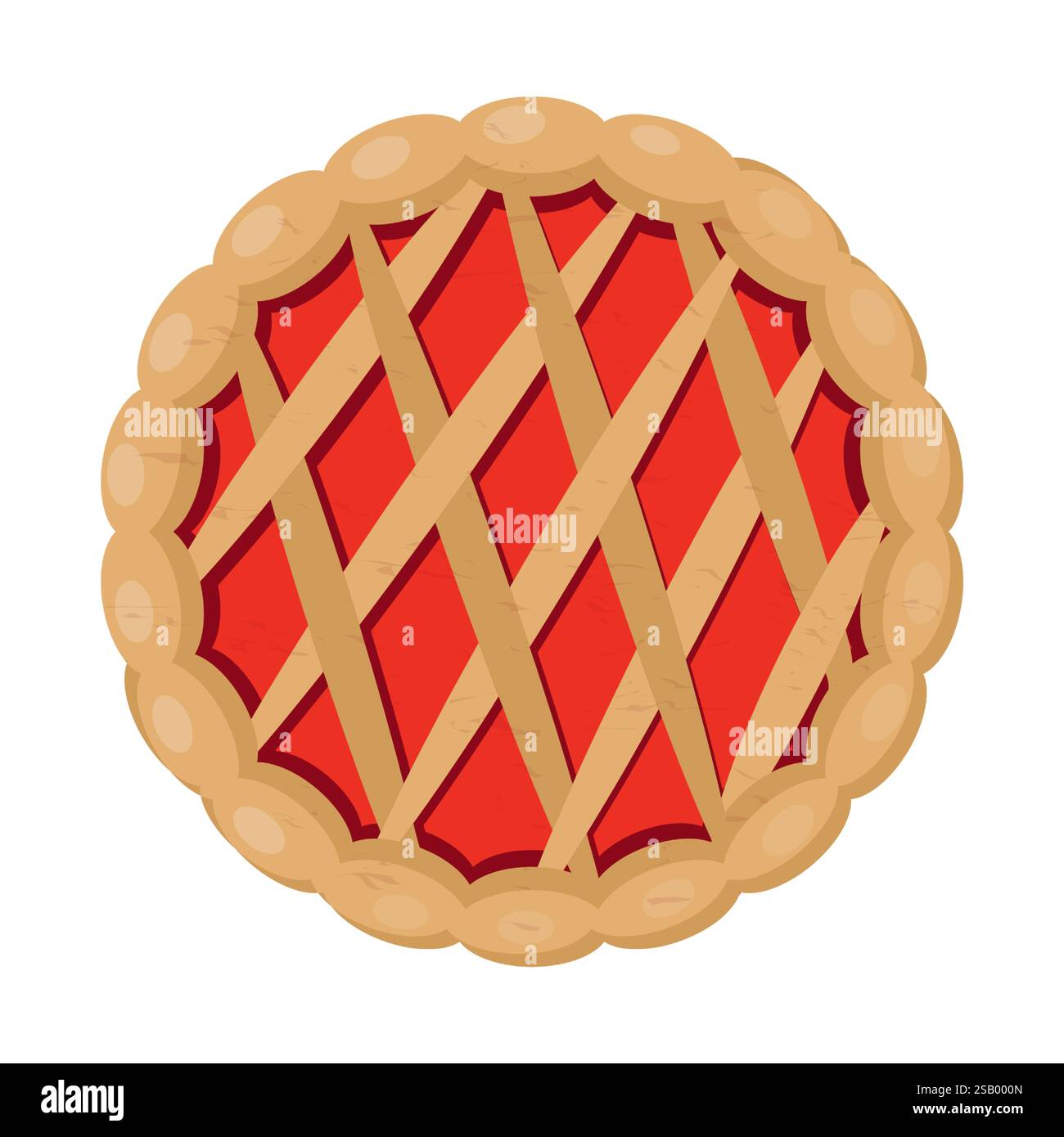 Delicious food sweet dessert apple pie cartoon illustration Stock ...