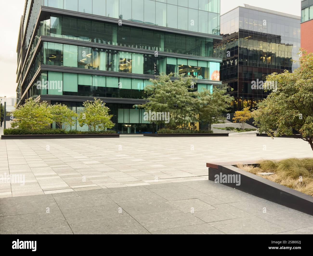 Architectural facade building with of glass elements. Exterior of a ...