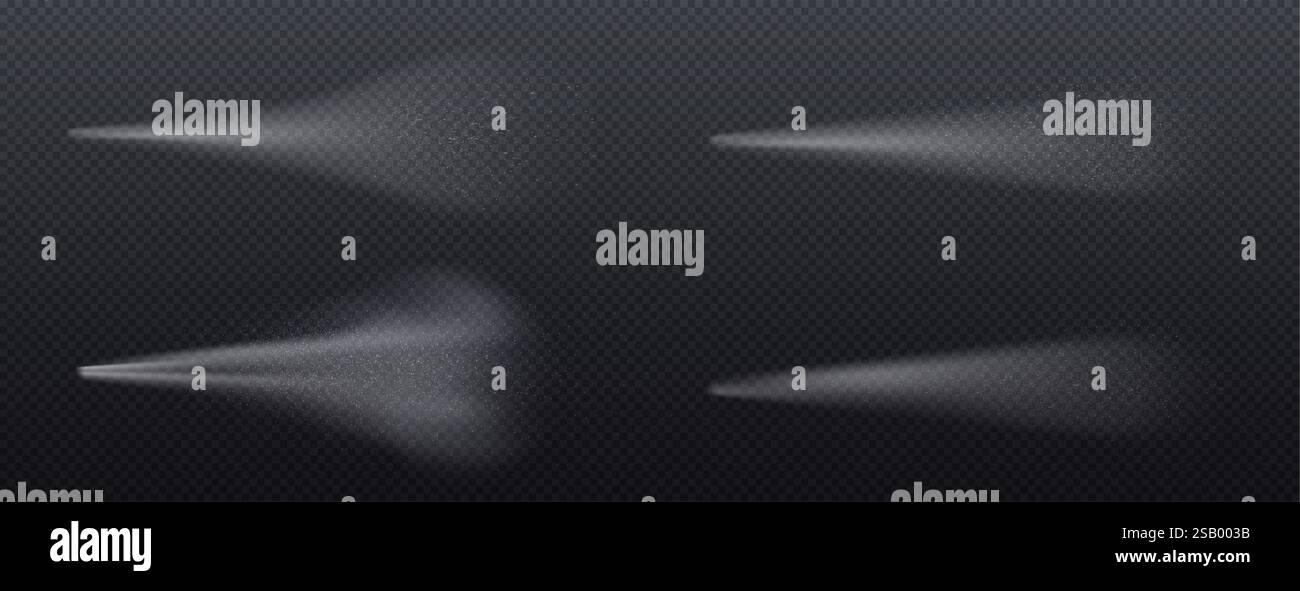 Water mist spray collection on transparent background - realistic white ...