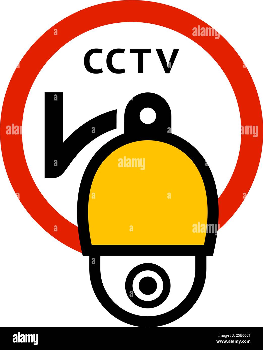 CCTV sticker, video surveillance, vector sticker Stock Vector Image ...