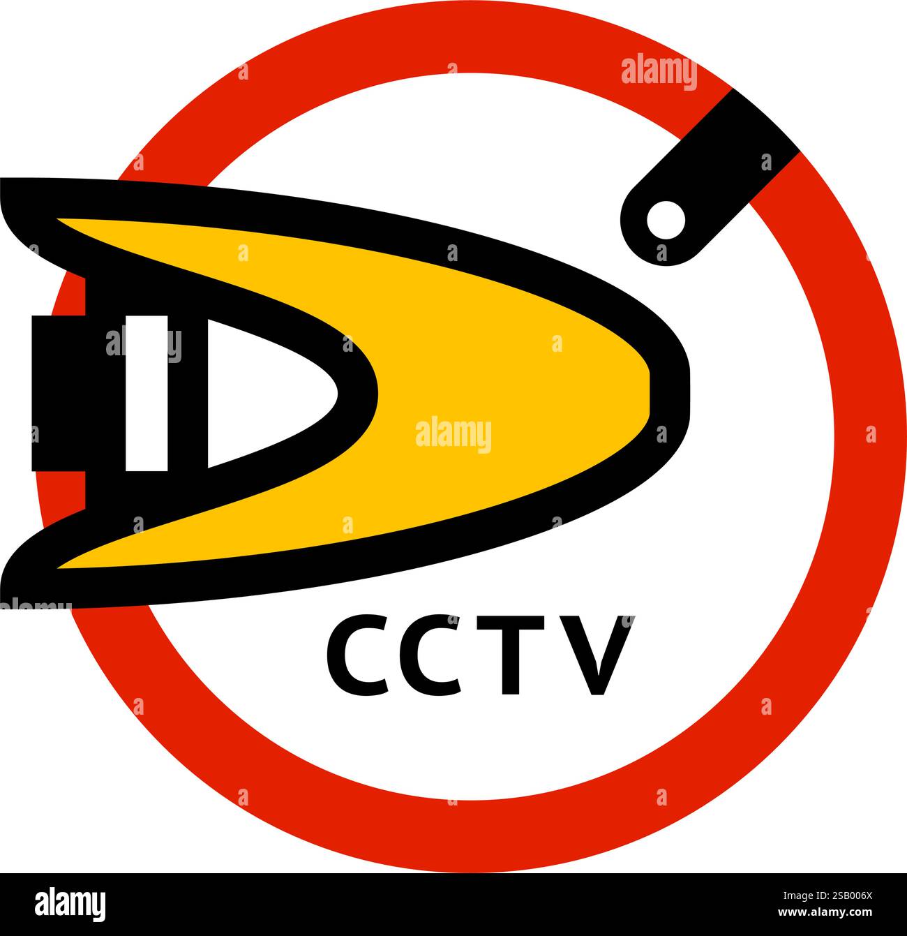 CCTV sticker, video surveillance, vector sticker Stock Vector Image ...