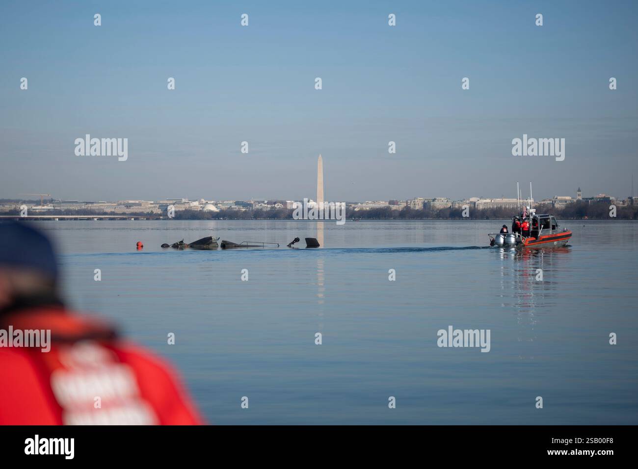 In this image provided by the U.S. Coast Guard, wreckage is seen in the ...
