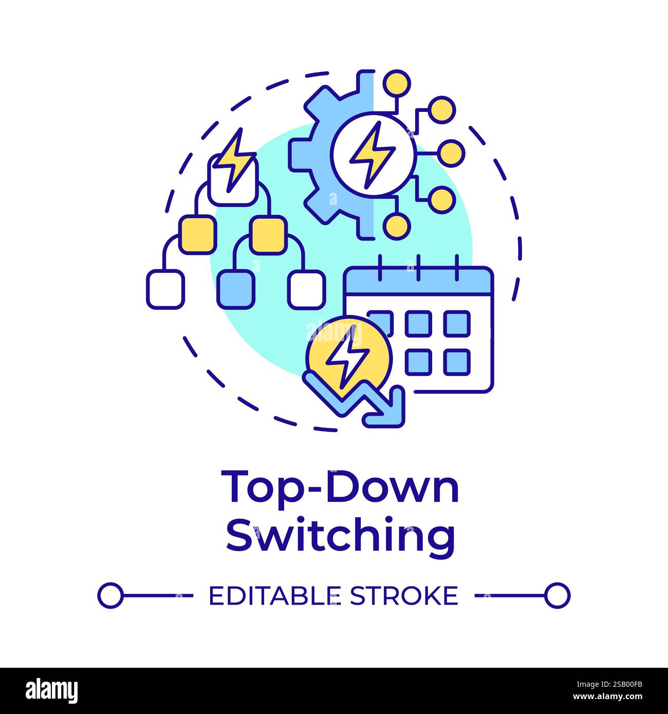 Top down switching multi color concept icon Stock Vector Image & Art ...