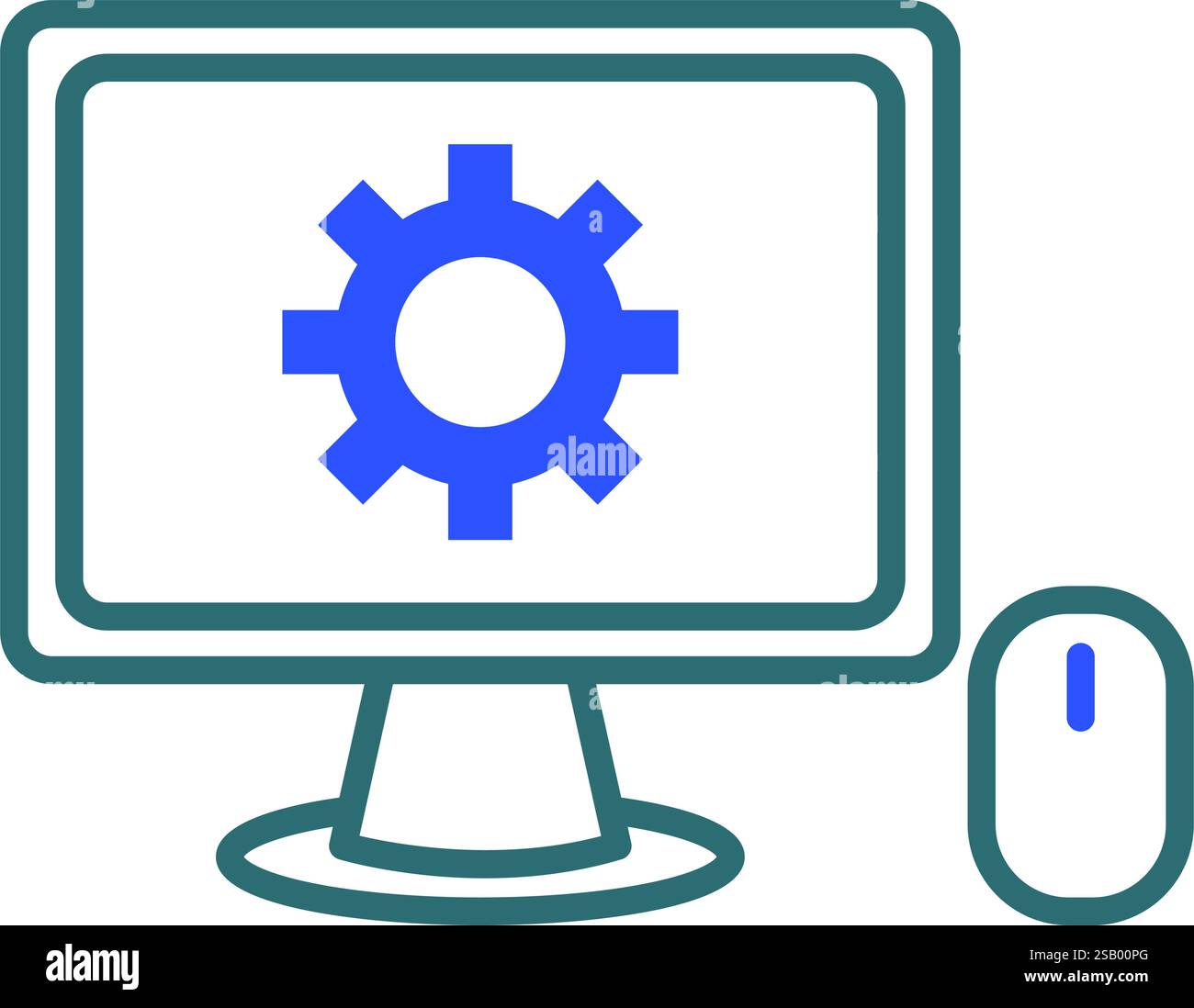 Computer System Settings Icon Stock Vector Image & Art - Alamy