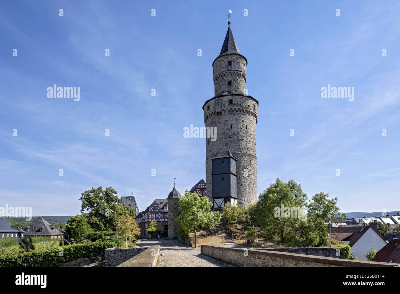 Witches' tower, keep of Idstein Castle, butter barrel tower, front ...