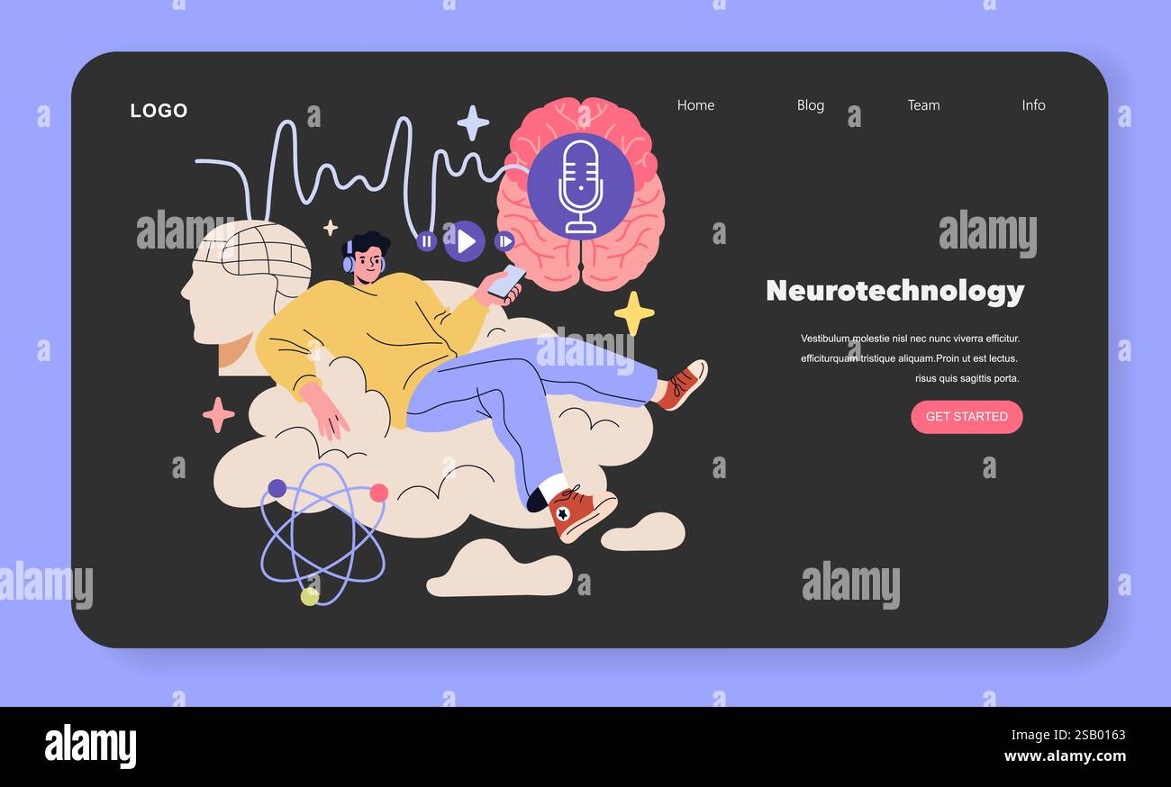 Biohacking concept. Enhanced cognition through advanced technologies ...