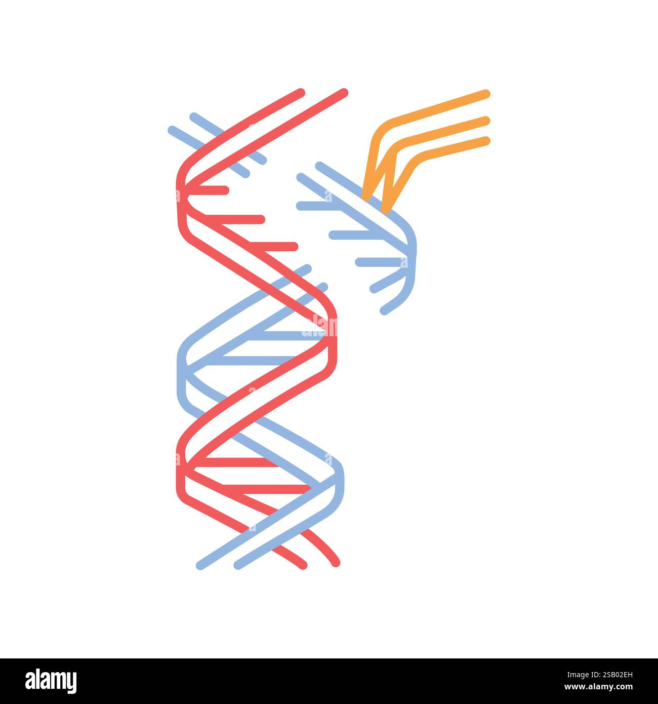 CRISPR flat icon. Vector isolated element. Editable stroke Stock Vector ...