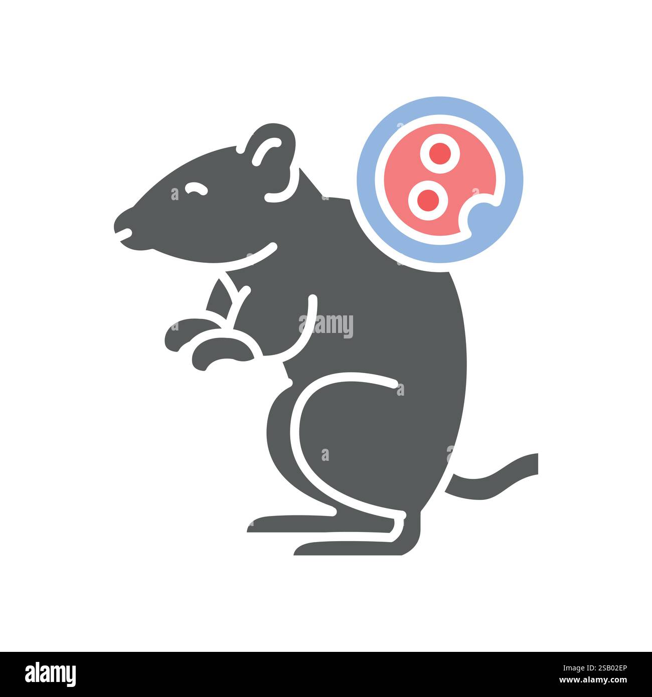 Transgenic organisms flat icon. Vector isolated element. Editable ...