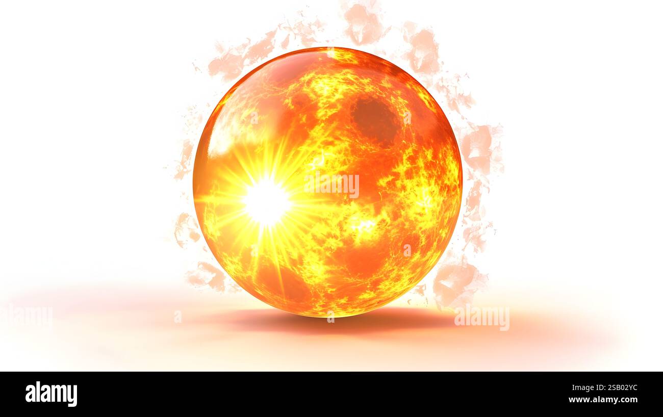 A captivating 3D rendering of a sun icon,radiating with a warm,vibrant ...