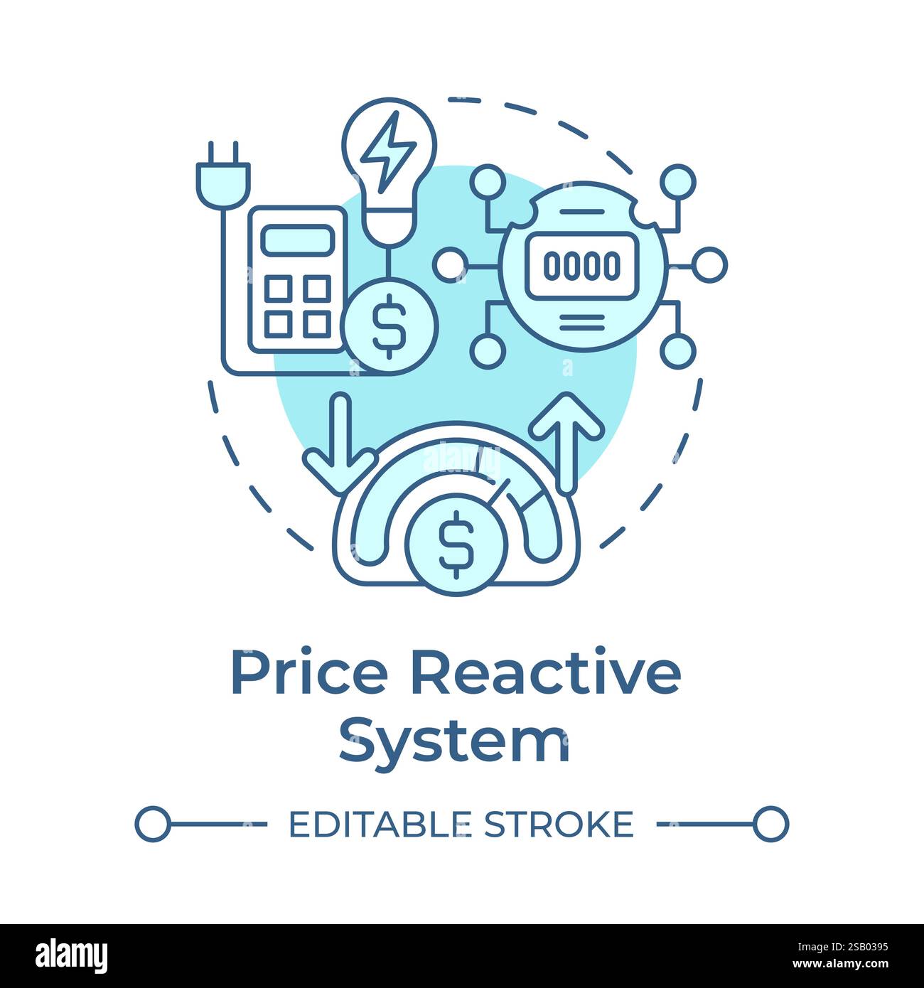 Price reactive system soft blue concept icon Stock Vector Image & Art ...