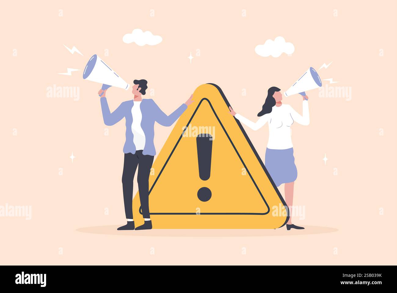 Attention message announcement concept vector Stock Vector Image & Art ...