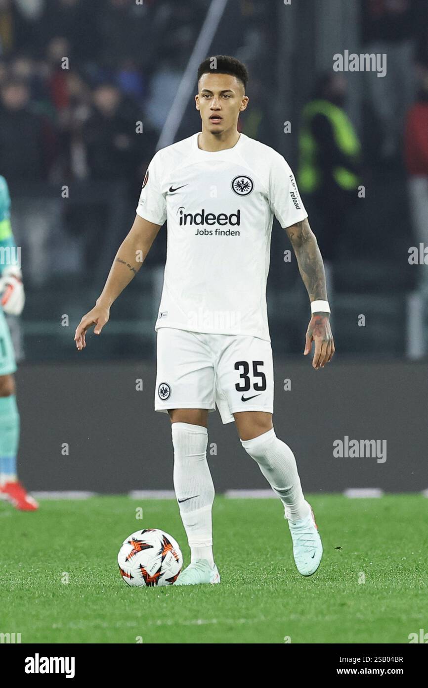 Eintracht Frankfurt's Brazilian defender Tuta controls the ball during ...