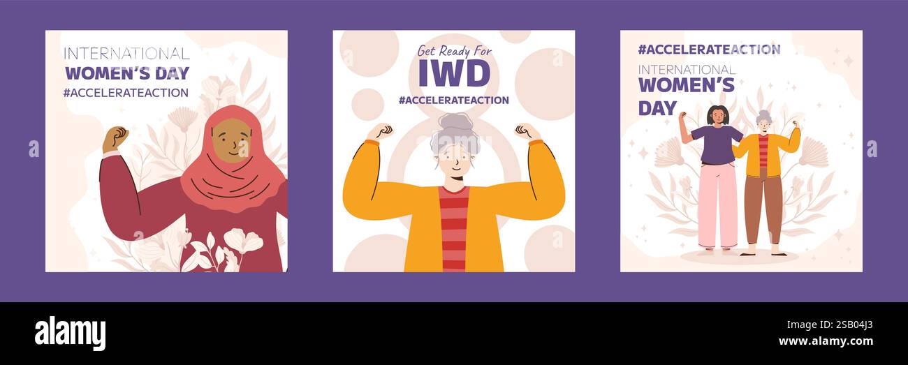 IWD 2025 Illustrated Women Celebrating International Women's Day ...