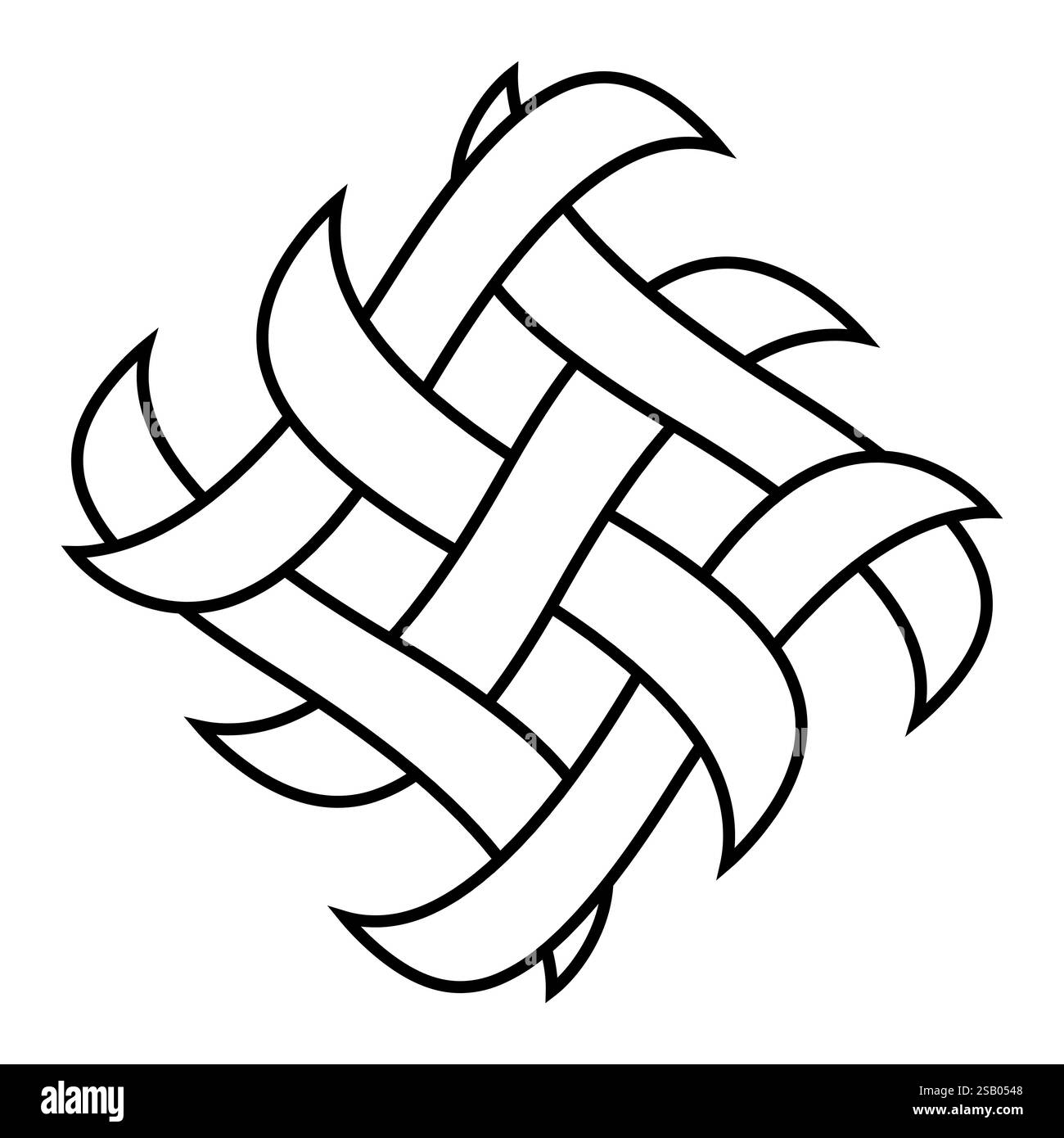 Tattoo pattern logo intertwining palm leaves Stock Vector Image & Art ...