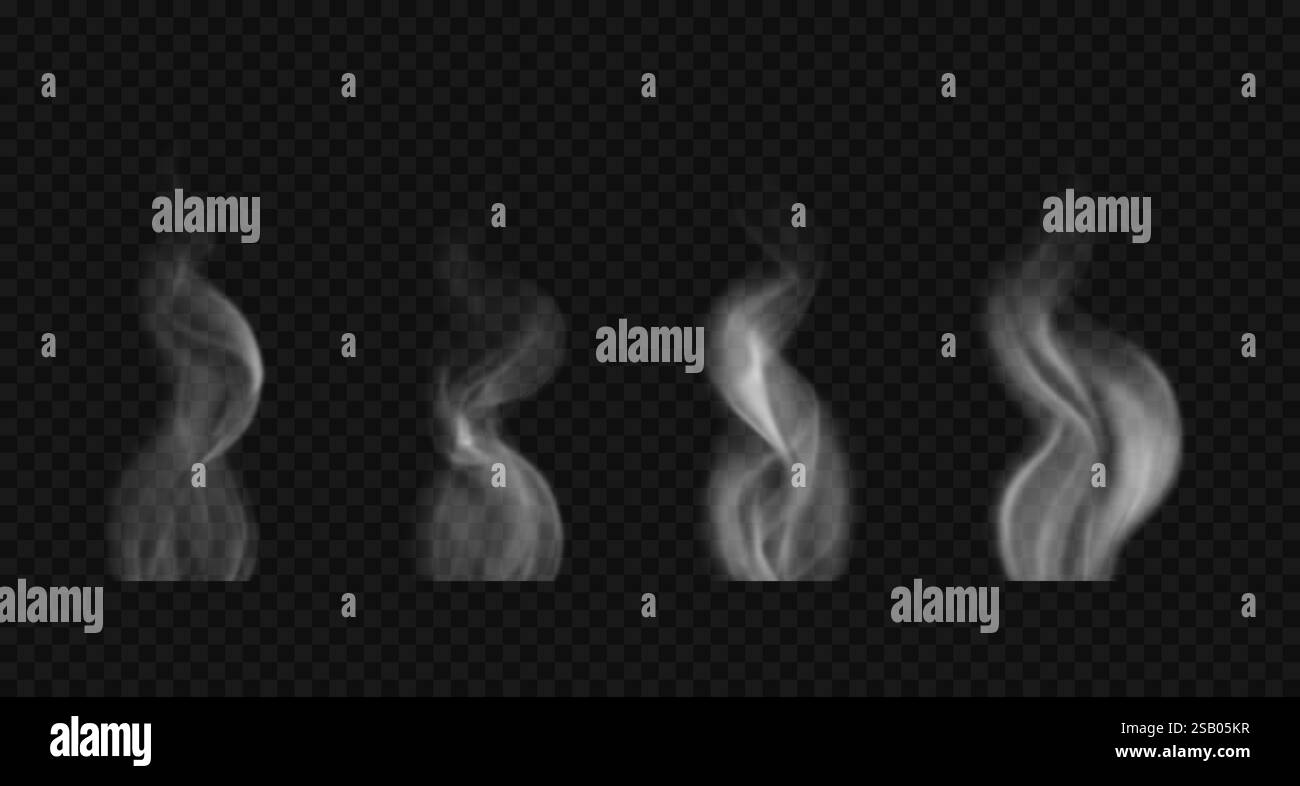 Set of realistic smoke, steam on food, bbq Stock Vector Image & Art - Alamy