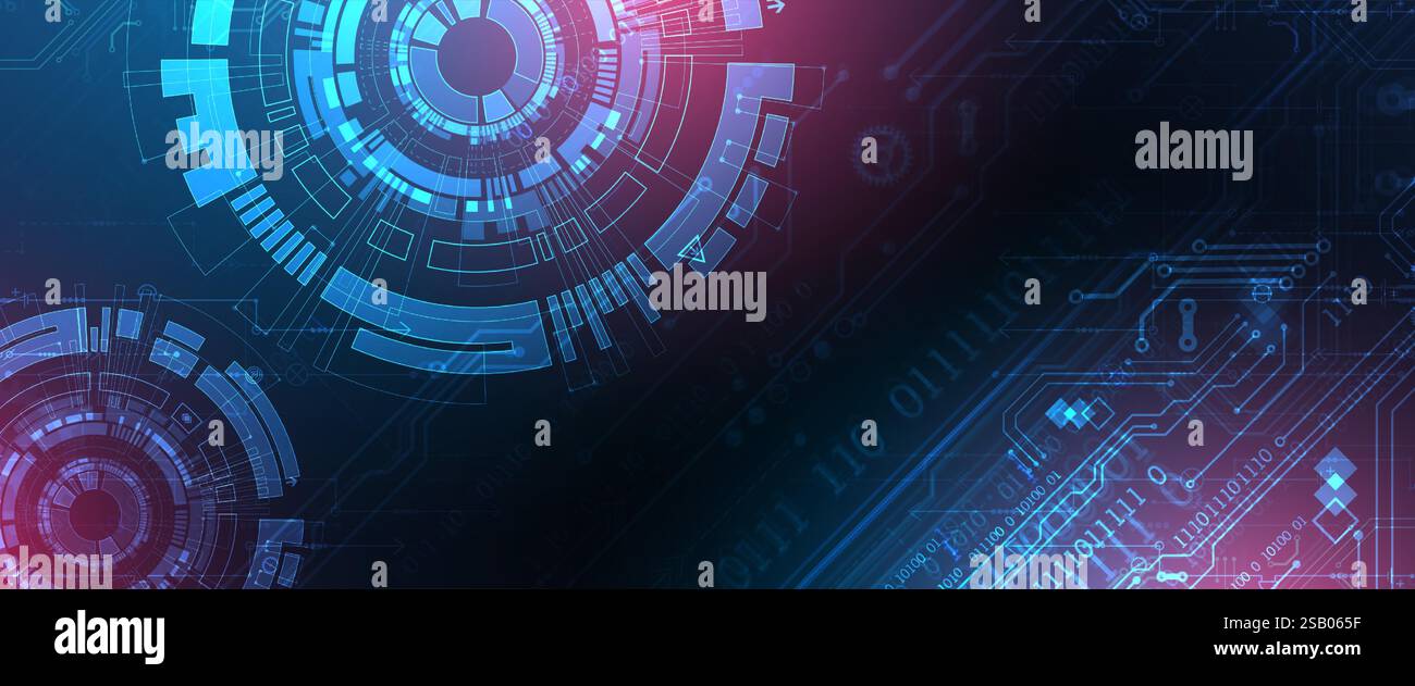 Abstract background. Scientific and technological concept with the use ...