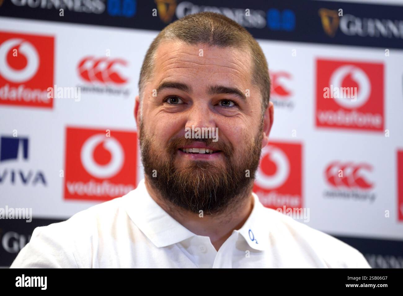 England scrum coach Tom Harrison during a press conference at the Aviva ...