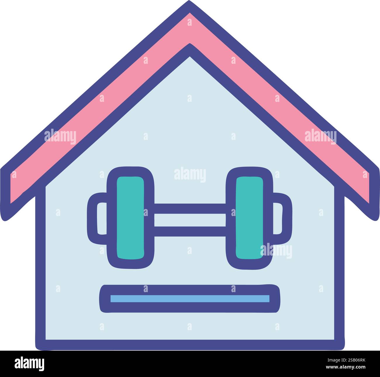 Home gym setup fitness training equipment icon Stock Vector Image & Art ...
