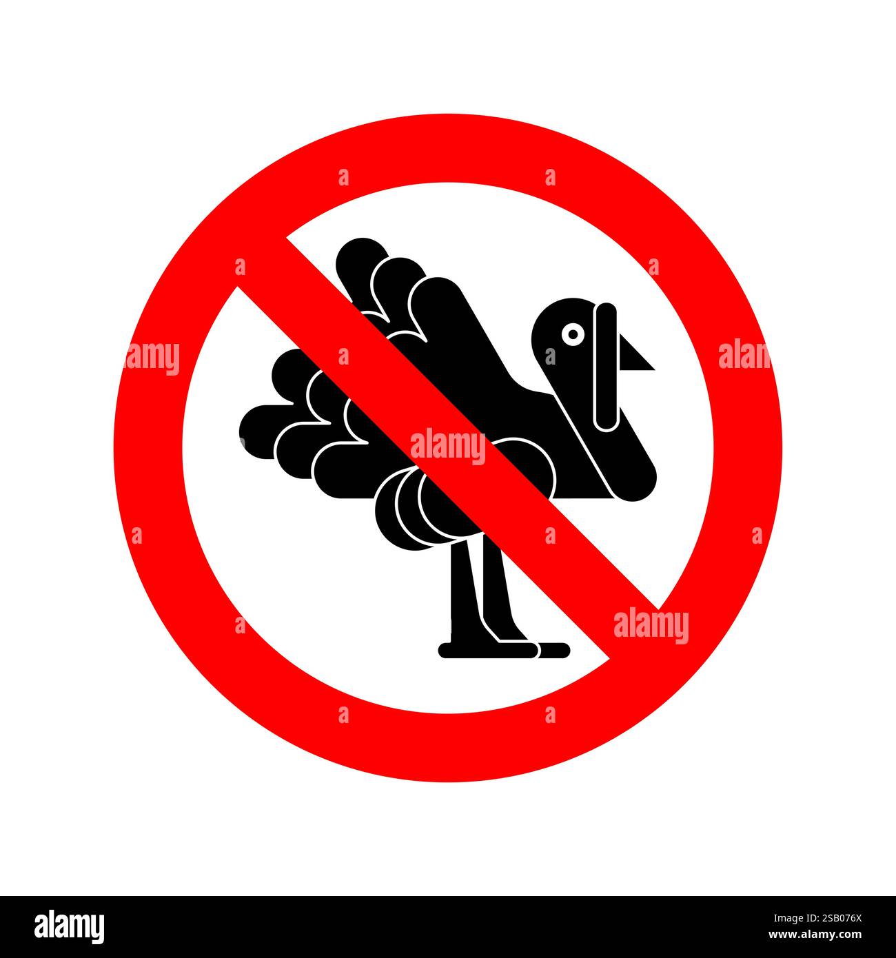 Stop Turkey bird. Ban Turkey sign. Prohibitory road sign Stock Vector ...