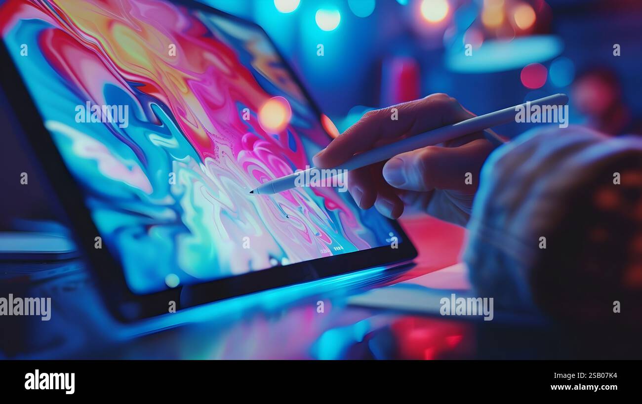 This image showcases a detailed view of a digital workspace ...