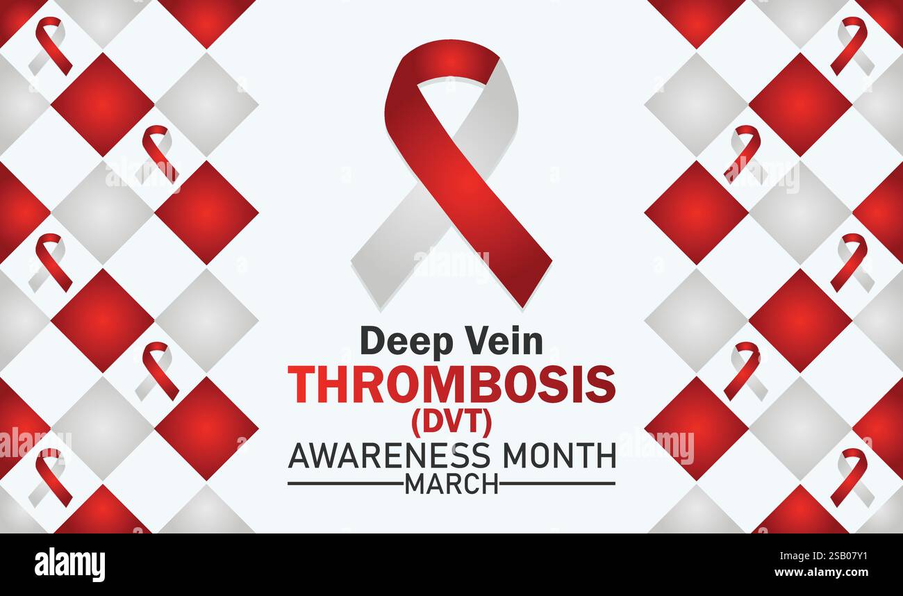 Deep Vein Thrombosis (DVT) Awareness Month. March. Vector illustration ...