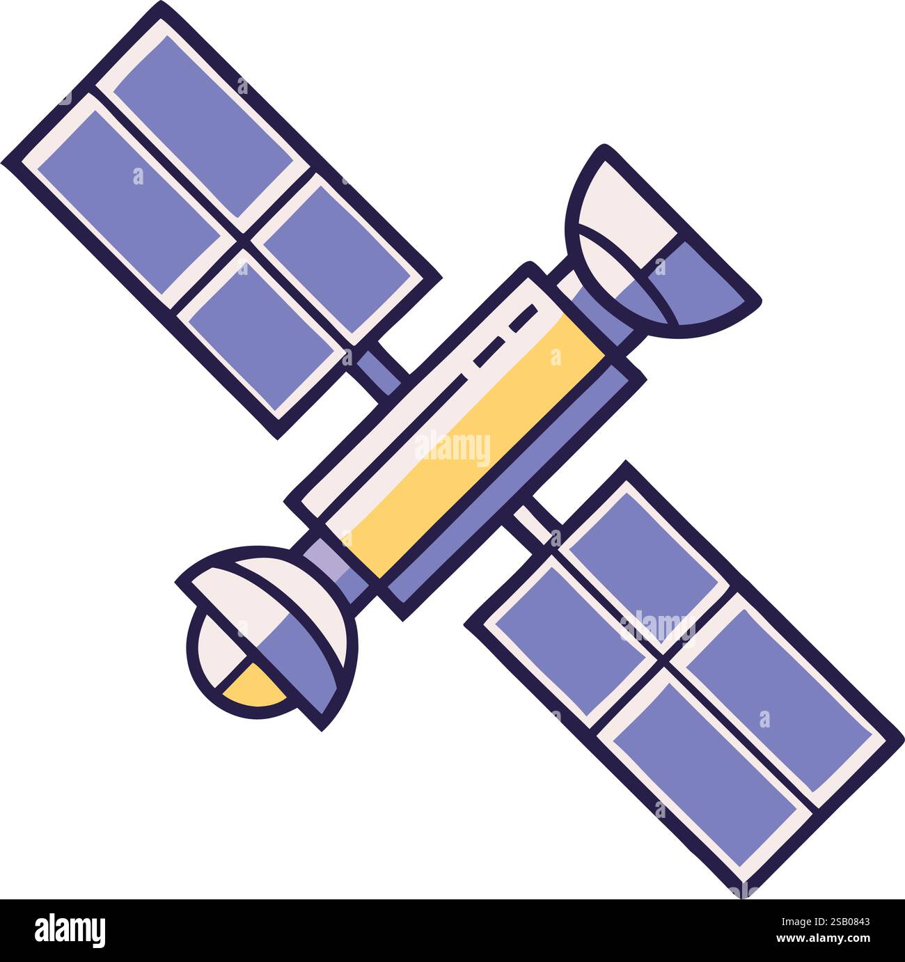 Satellite orbiting space exploration Stock Vector Images - Alamy