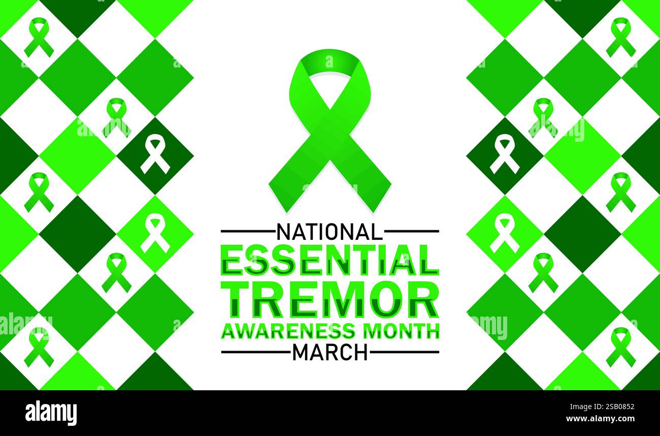National Essential Tremor Awareness Month. March. Vector illustration ...