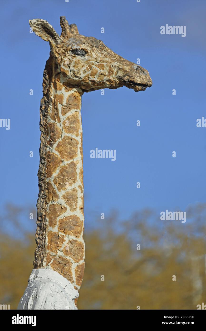 Sculpture giraffe man by Stephan Balkenhol, modern art, giraffe figure ...