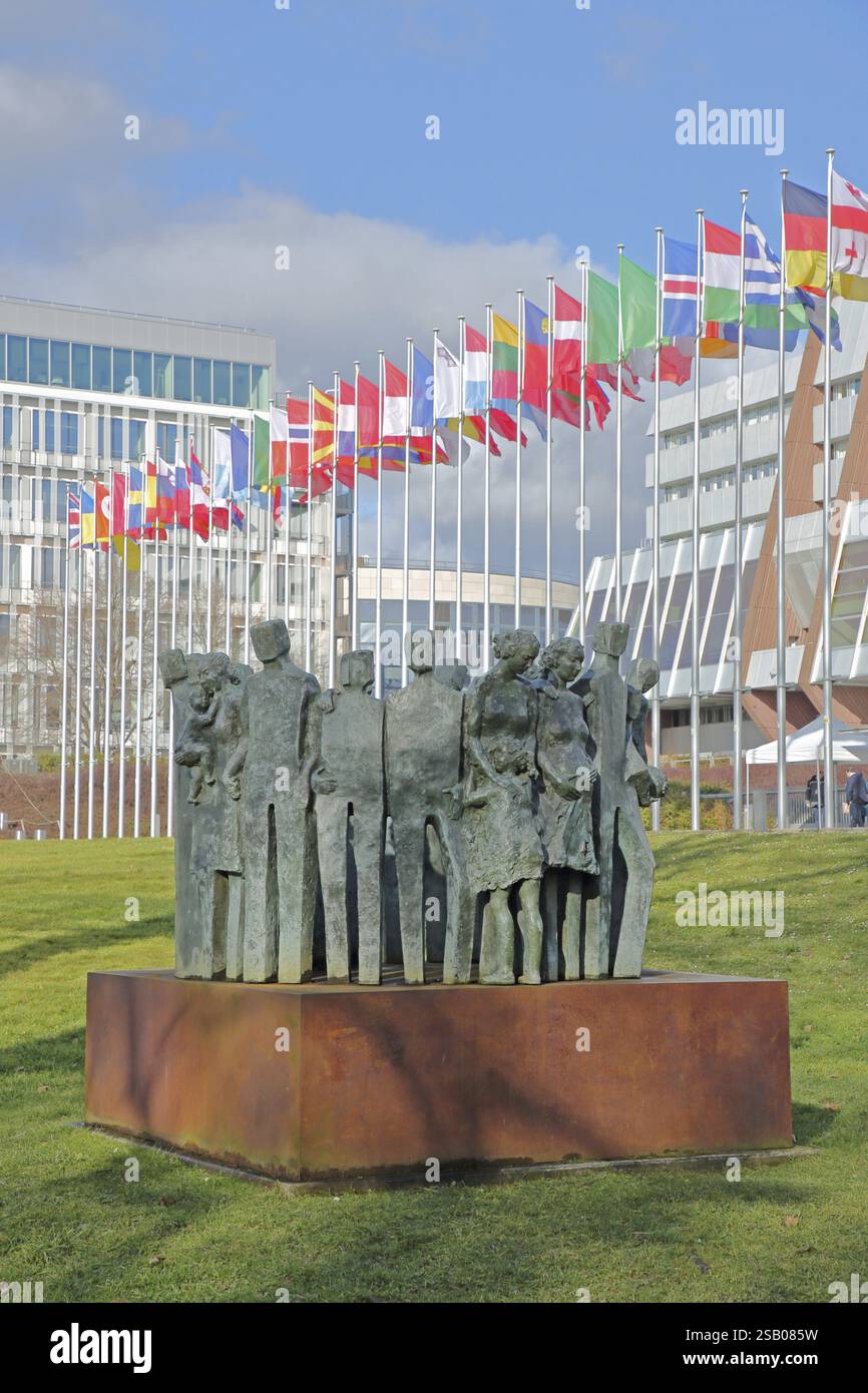 Sculpture Human Rights by Mariano Gonzalez Beltran, bronze sculpture ...