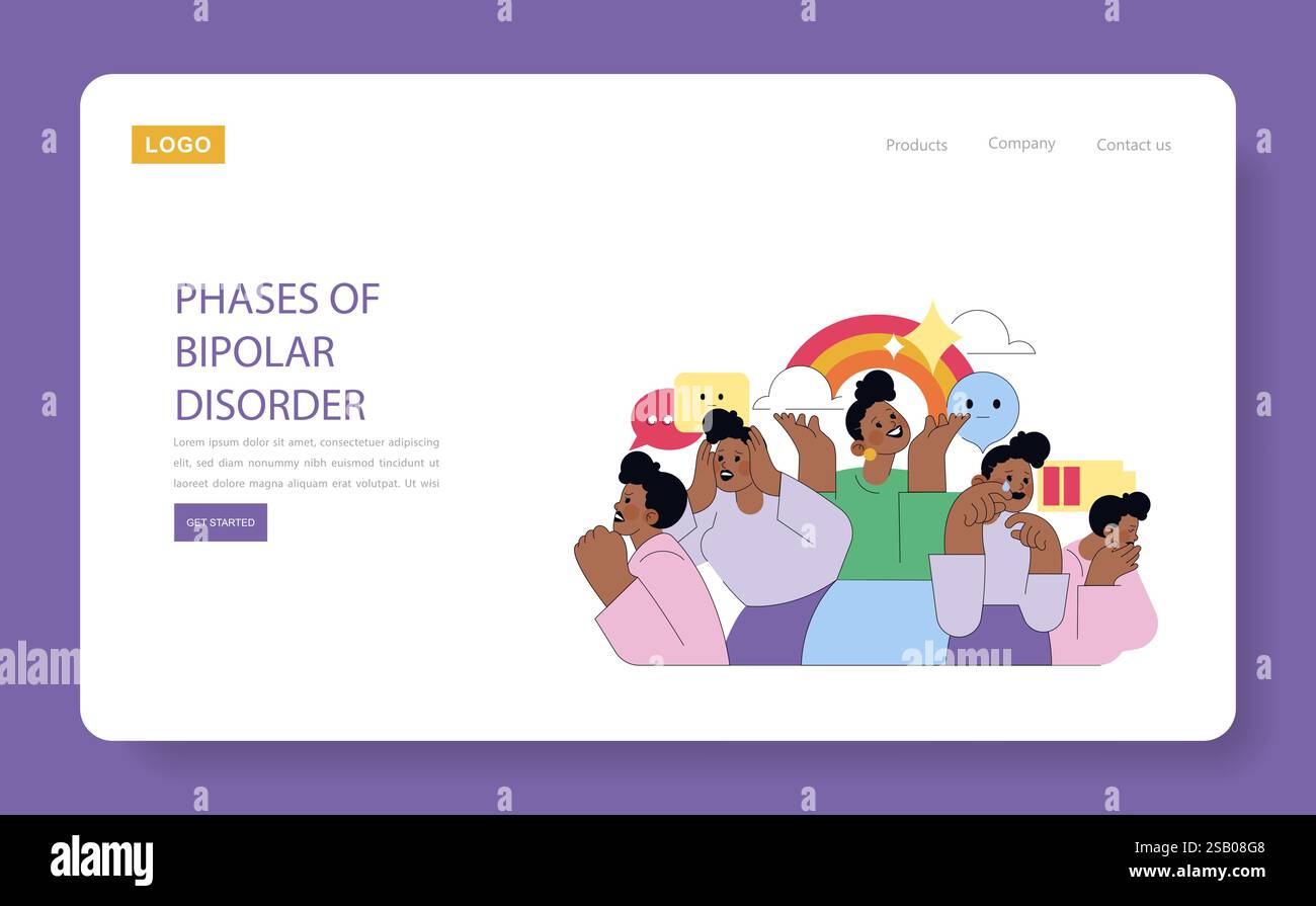 World Bipolar Day concept. Awareness campaign on bipolar disorder ...