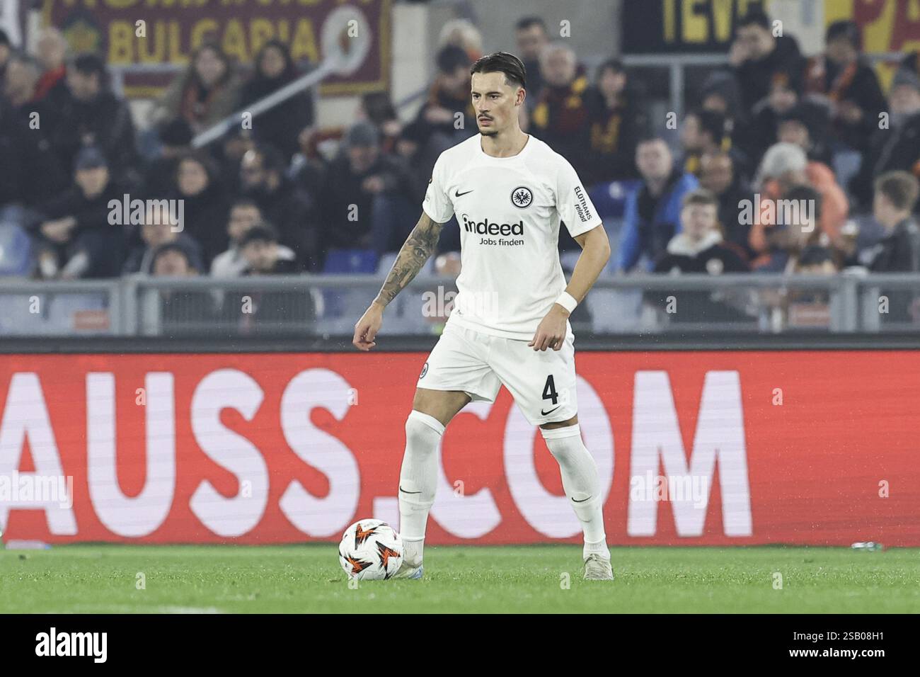 Rome, Italy. 30th Jan, 2025. Eintracht Frankfurt's German defender ...