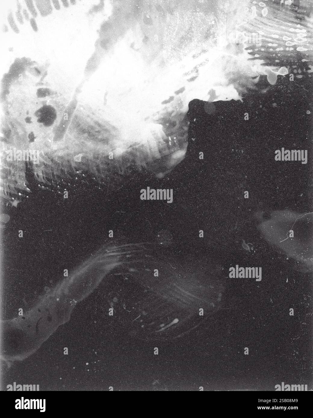 Blank grained film strip texture background with heavy grain, dust and ...