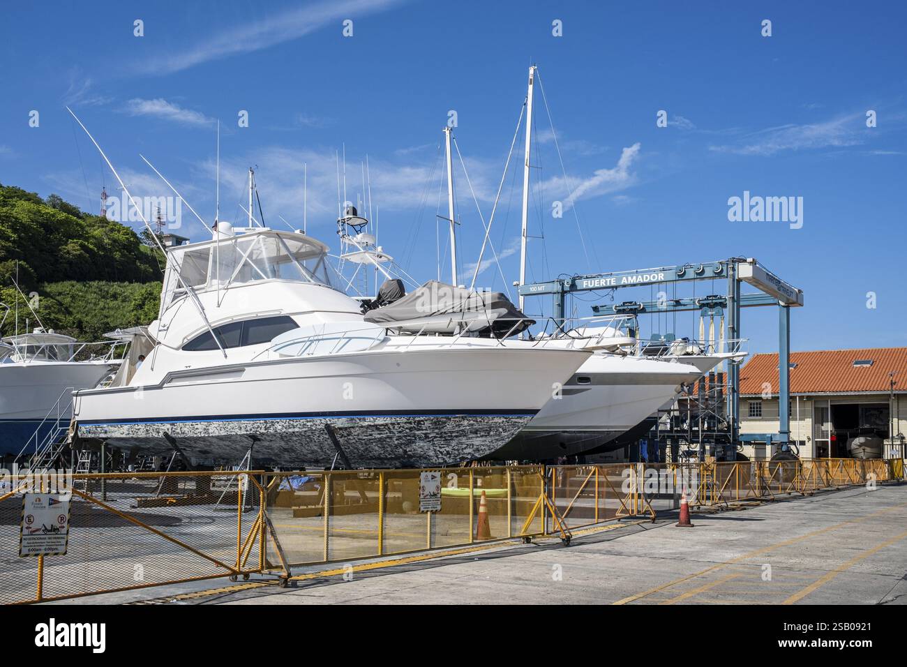 Yacht harbor, Isla Perico, Panama City, Panama, Central America Stock ...