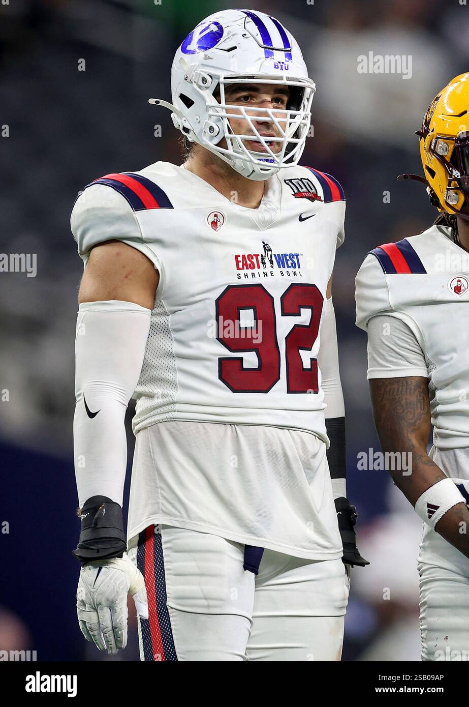 ARLINGTON, TX - JANUARY 30: West's Tyler Batty of BYU waits for a play ...