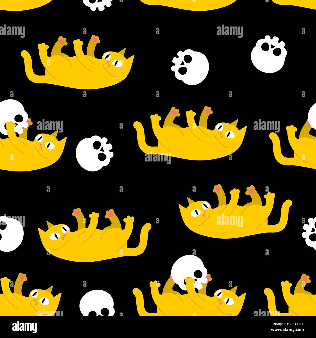 Vector seamless skeleton ghost hi-res stock photography and images - Alamy