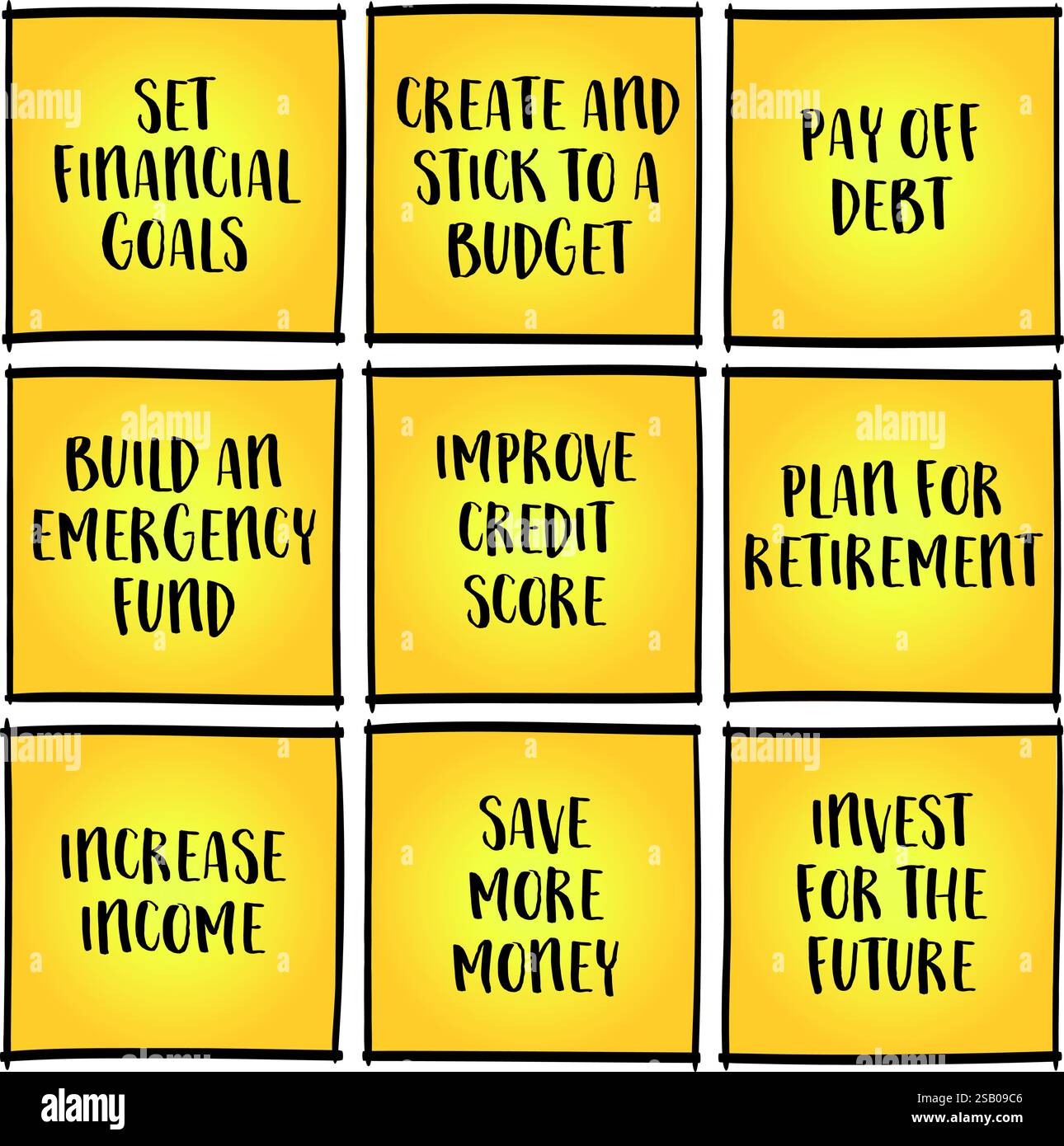 New Year resolutions for finance and wealth- set of inspirational notes ...