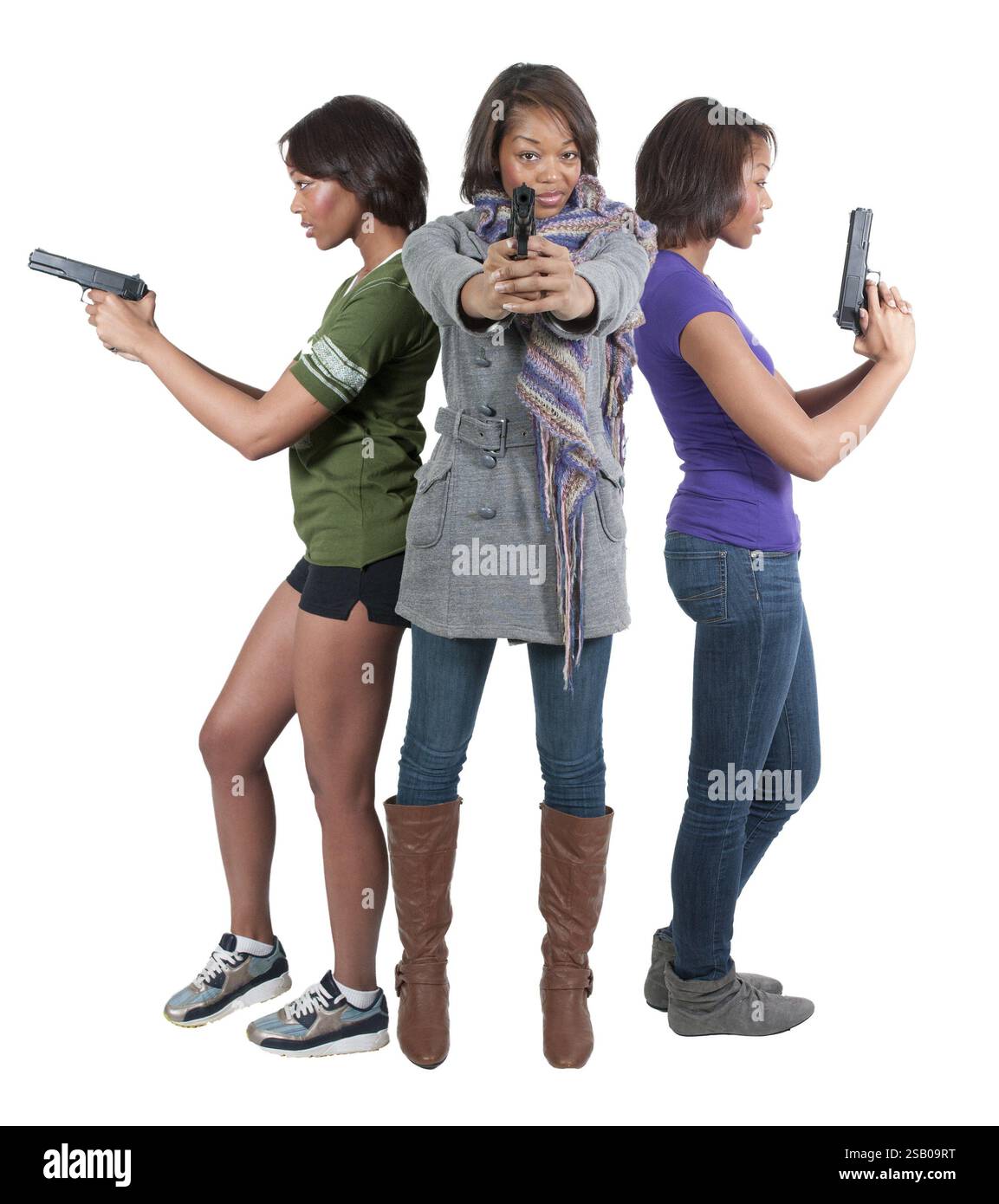 Beautiful black African American police detectives women on the job ...