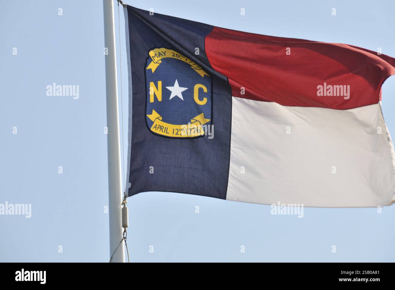 The flag of the Old North State, North Carolina Stock Photo - Alamy